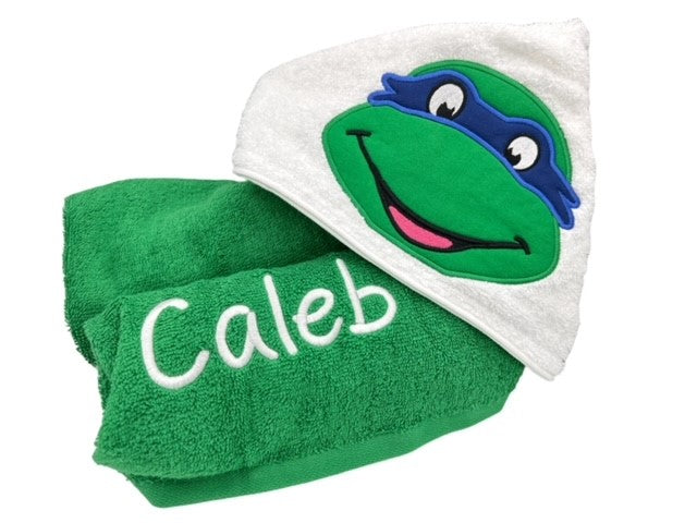 Kids' Hooded Towel with NINJA TURTLE – Jenbroidery